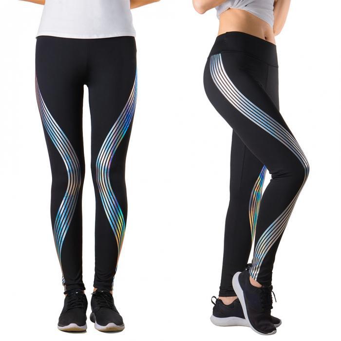 Glowing Rainbow Reflective Leggings-women tights-The Exceptional Store